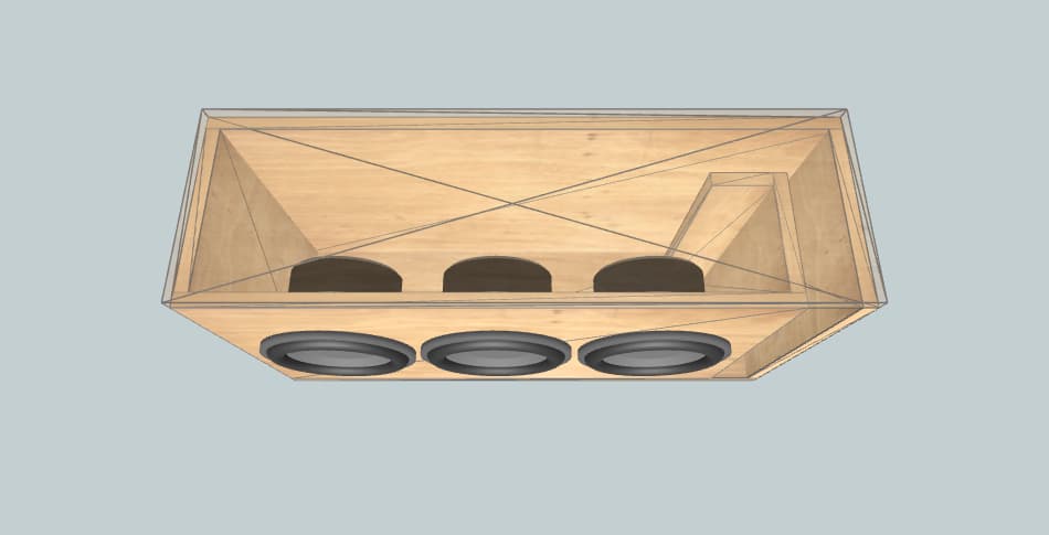 Subwoofer Box Skar Audio Triple SDR-12 | Ported Box | Slot