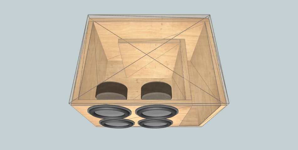 Subwoofer Box LDX 18s flat wall 22hz | Ported Box | Slot