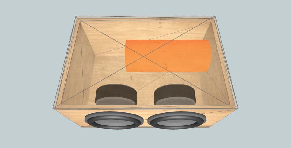 Subwoofer Box Deaf Bonce db sa 272 d1 2саба | Ported Box | Pipe