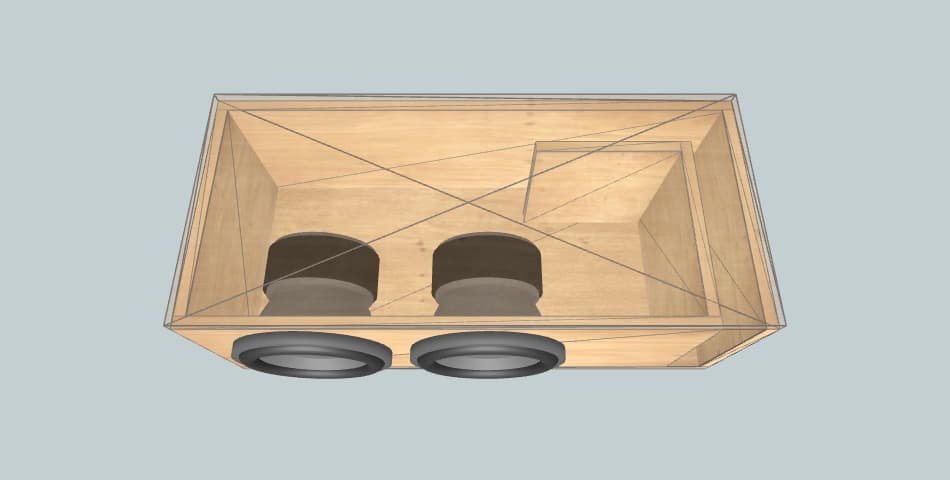 Subwoofer Box Dual 8 | Ported Box | Slot