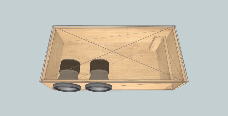 Subwoofer Box Skar Audio Peugeot 35hz 6.5 x 2 | Ported Box | Slot